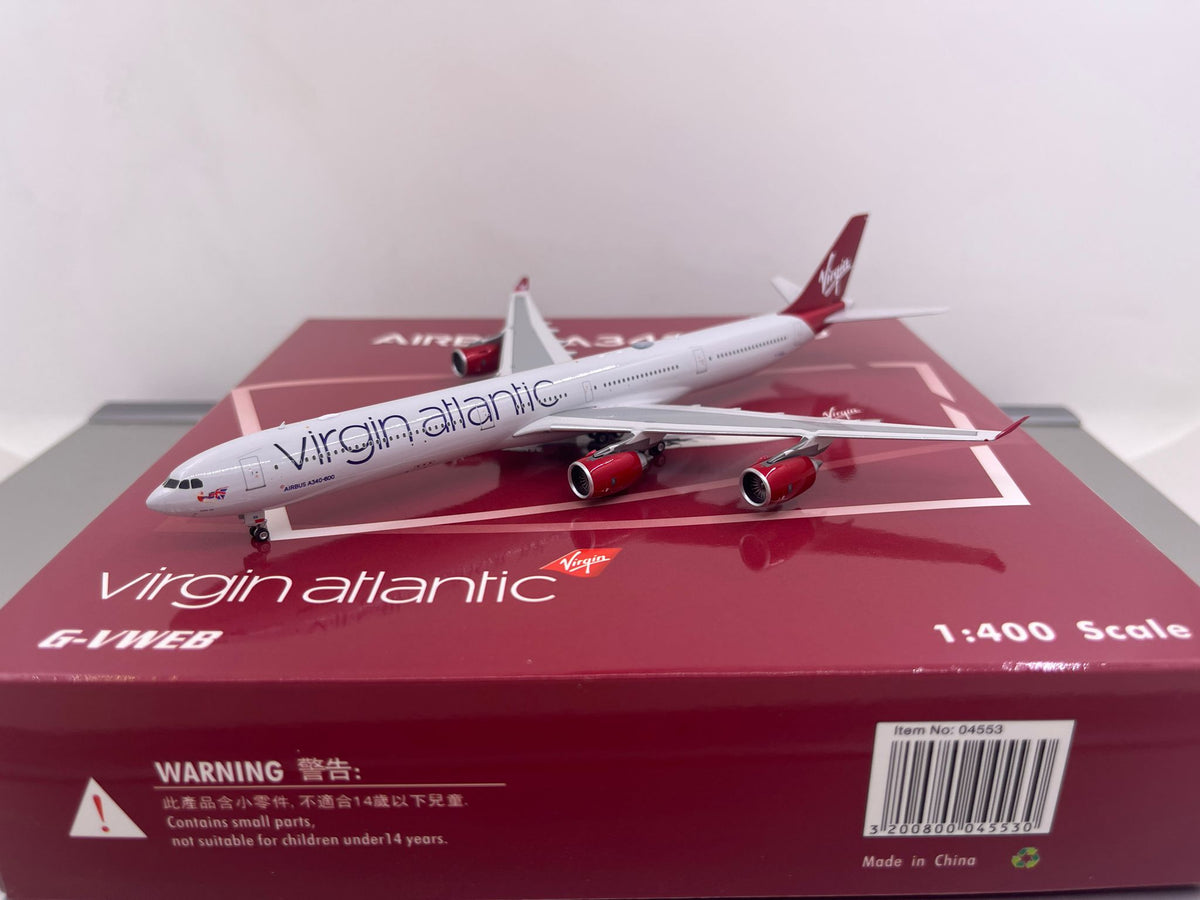 Virgin Atlantic A340-600 G-VWEB Phoenix 1:400 – Diecastbird Plane Model ...